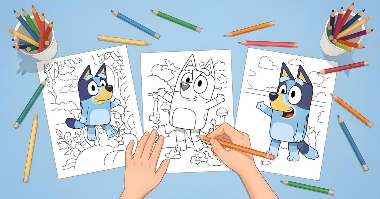 24 Bluey Coloring Pages (Free Printable PDFs)