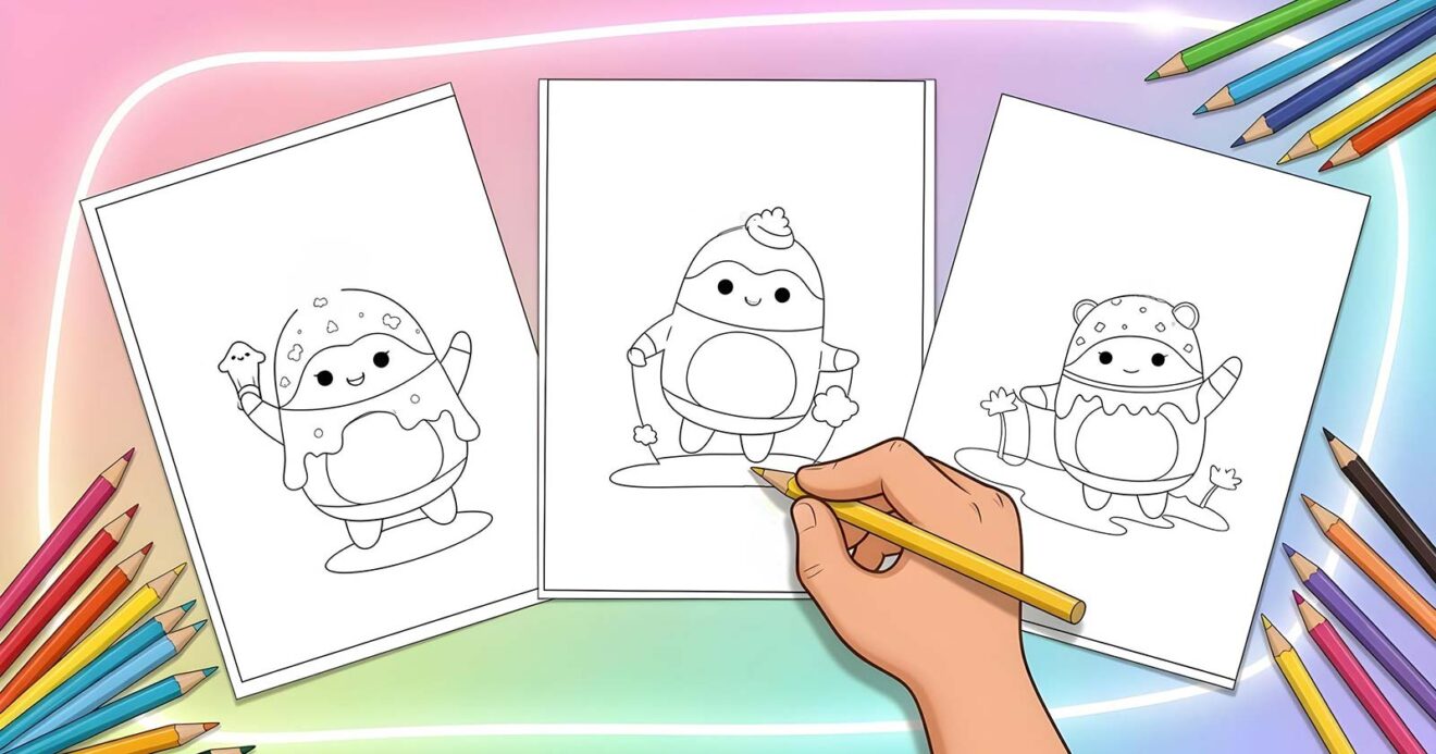 9 Squishmallow Coloring Pages (Free Printable PDFs)