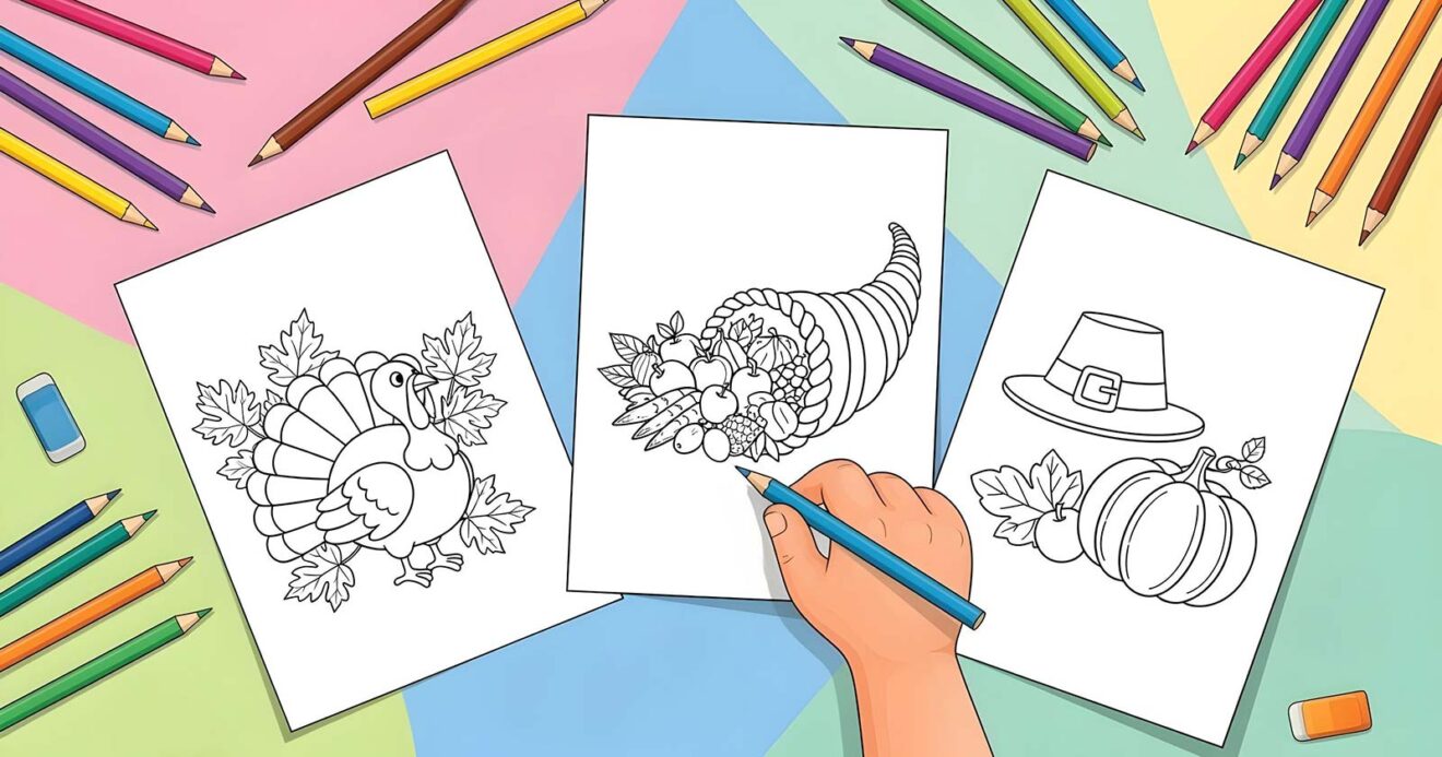 21 Thanksgiving Coloring Pages (Free Printable PDFs)