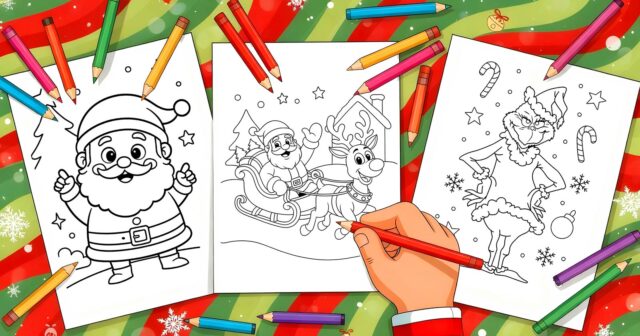 49 Christmas Coloring Pages (Free Printable PDFs)