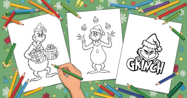 39 Grinch Coloring Pages (Free Printable PDFs)