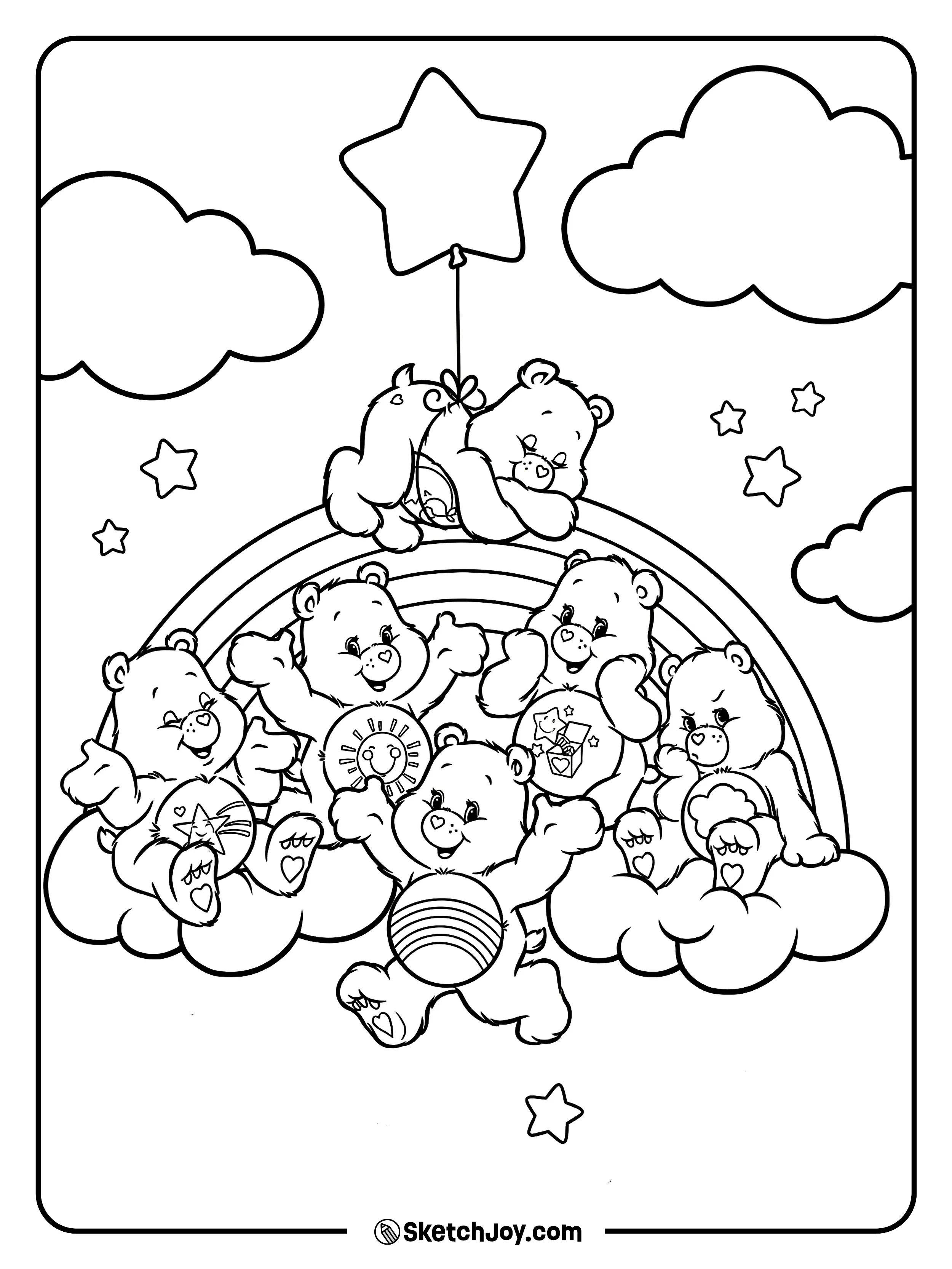 38 Care Bears Coloring Pages (Free Printable PDFs)