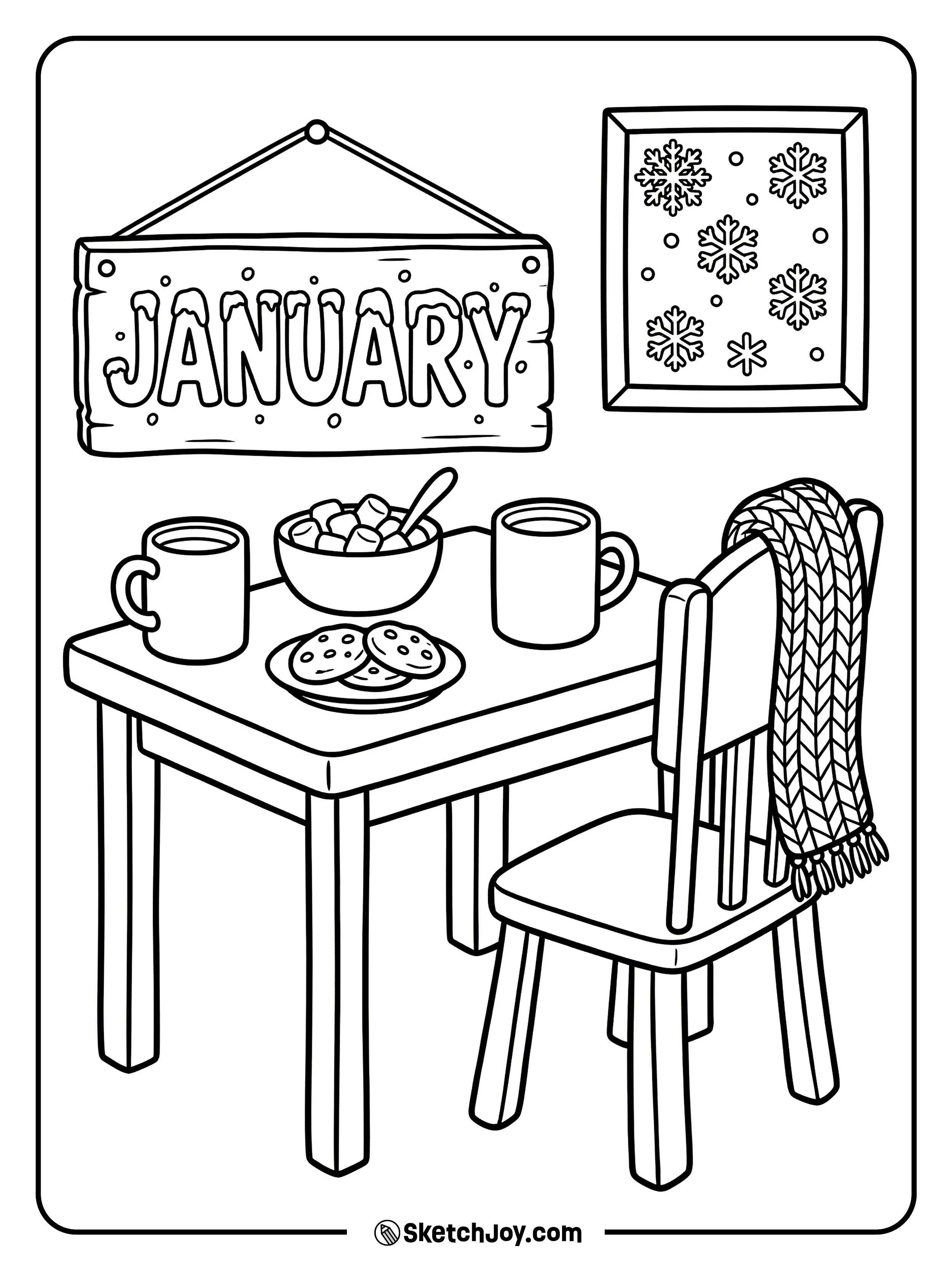 40 January coloring pages (Free Printable PDFs)