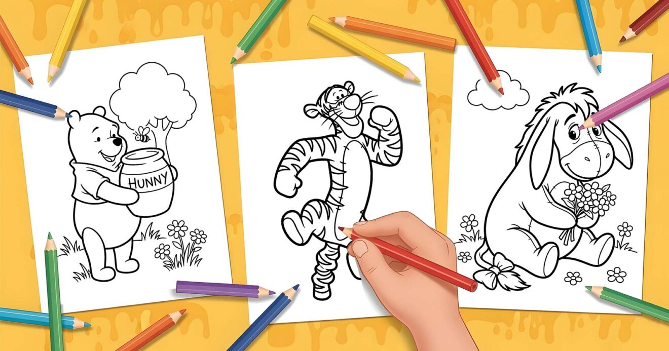 40 Winnie the Pooh Coloring Pages (Free Printable PDFs)