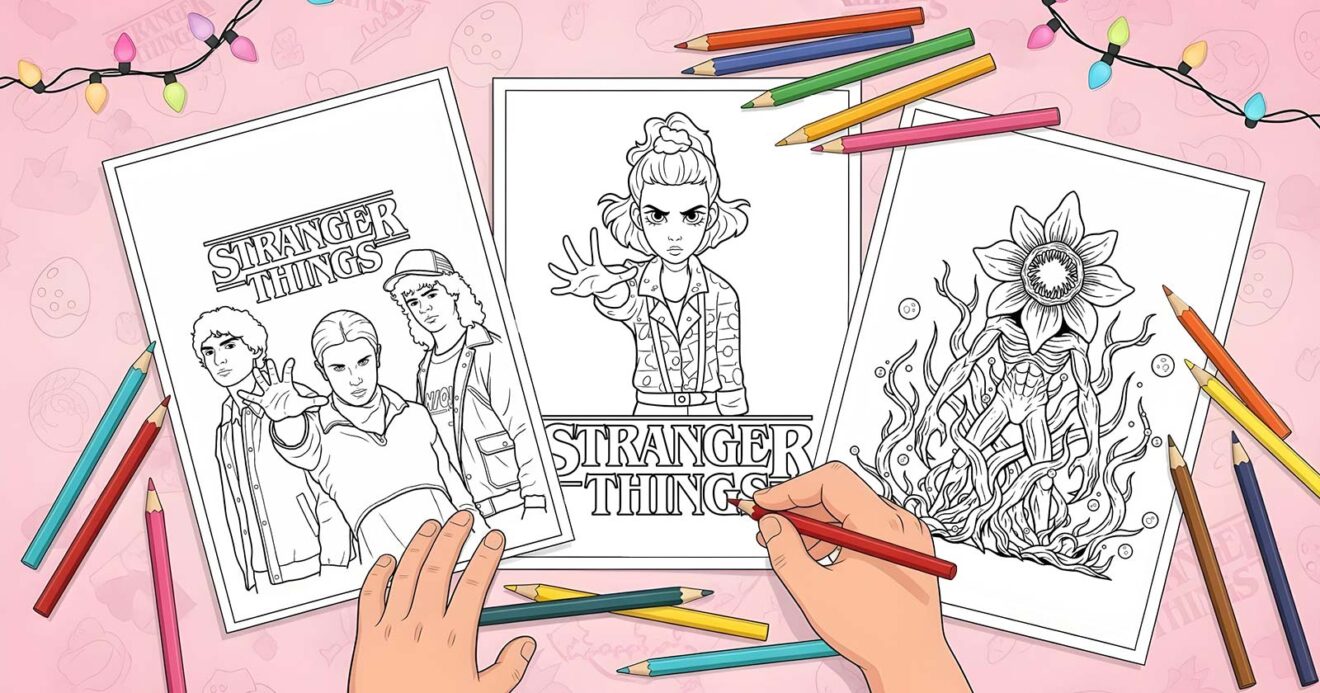 26 Stranger Things Coloring Pages (Free Printable PDFs)