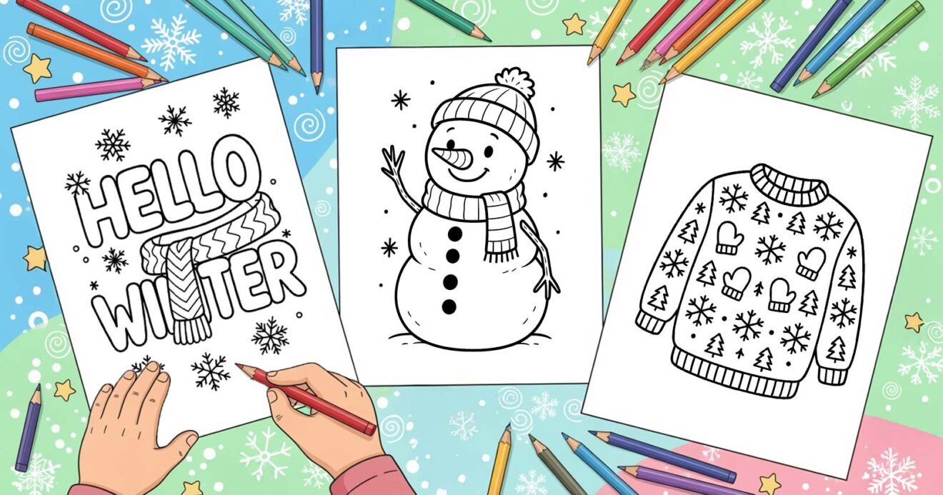 44 Winter Coloring Pages (Free Printable PDFs)