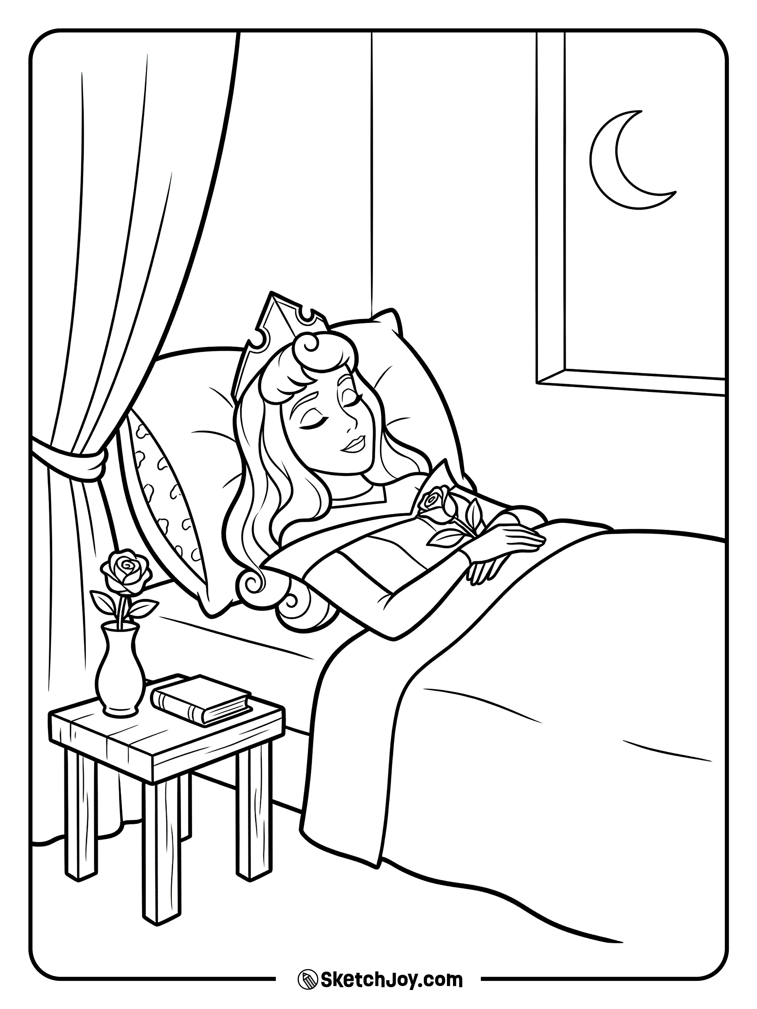 40 Sleeping Beauty Coloring Pages (Free Printable PDFs)