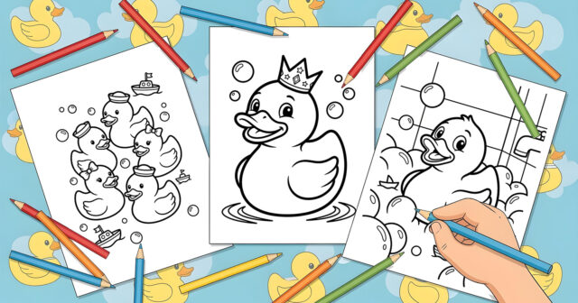Rubber Duck Coloring Pages (Free Printable PDFs)