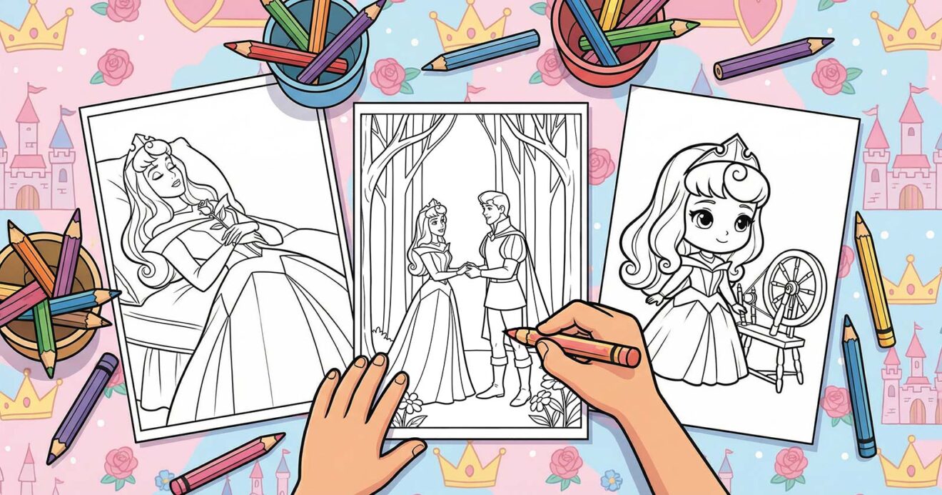 Sleeping Beauty Coloring Pages (Free Printable PDFs)