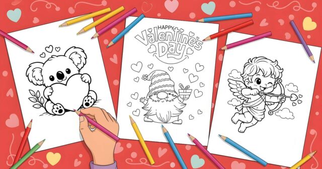 40 Valentine Coloring Pages (Free Printable PDFs)