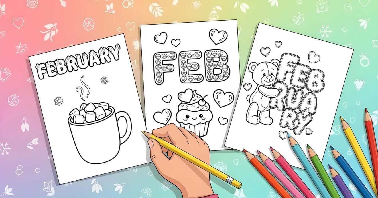 40 February Coloring Pages (Free Printable PDFs)