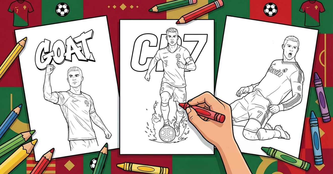 30 Cristiano Ronaldo Coloring Pages (Free Printable PDFs)