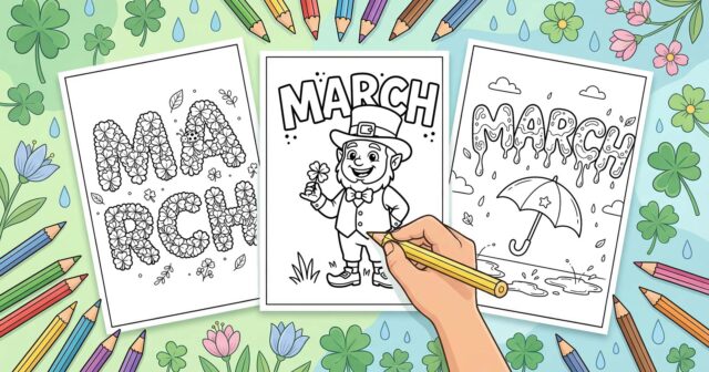 40 March Coloring Pages (Free Printable PDFs)