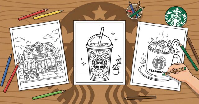 42 Starbucks Coloring Pages (Free Printable PDFs)