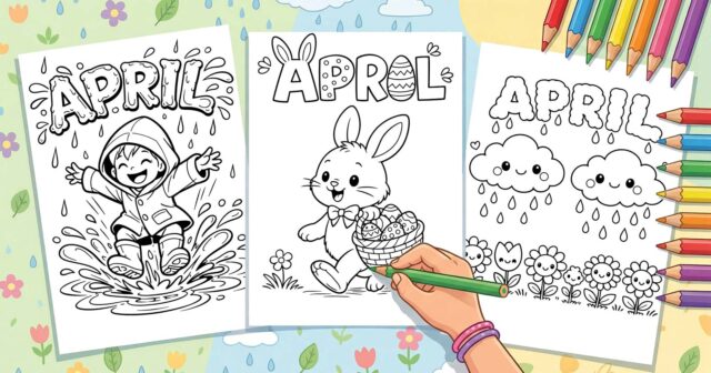 40 April Coloring Pages (Free Printable PDFs)