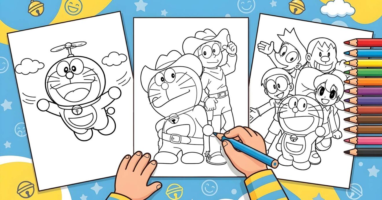 38 Doraemon Coloring Pages (Free Printable PDFs)