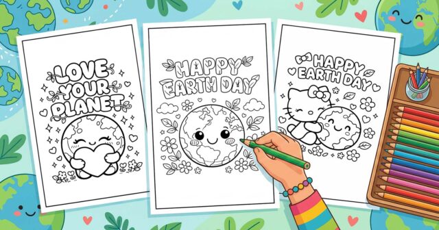 63 Earth Day Coloring Pages (Free Printable PDFs)