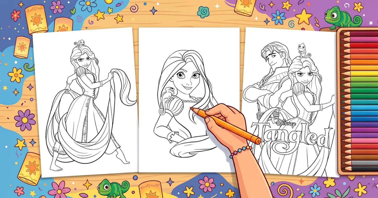 28 Tangled Coloring Pages (Free Printable PDFs)