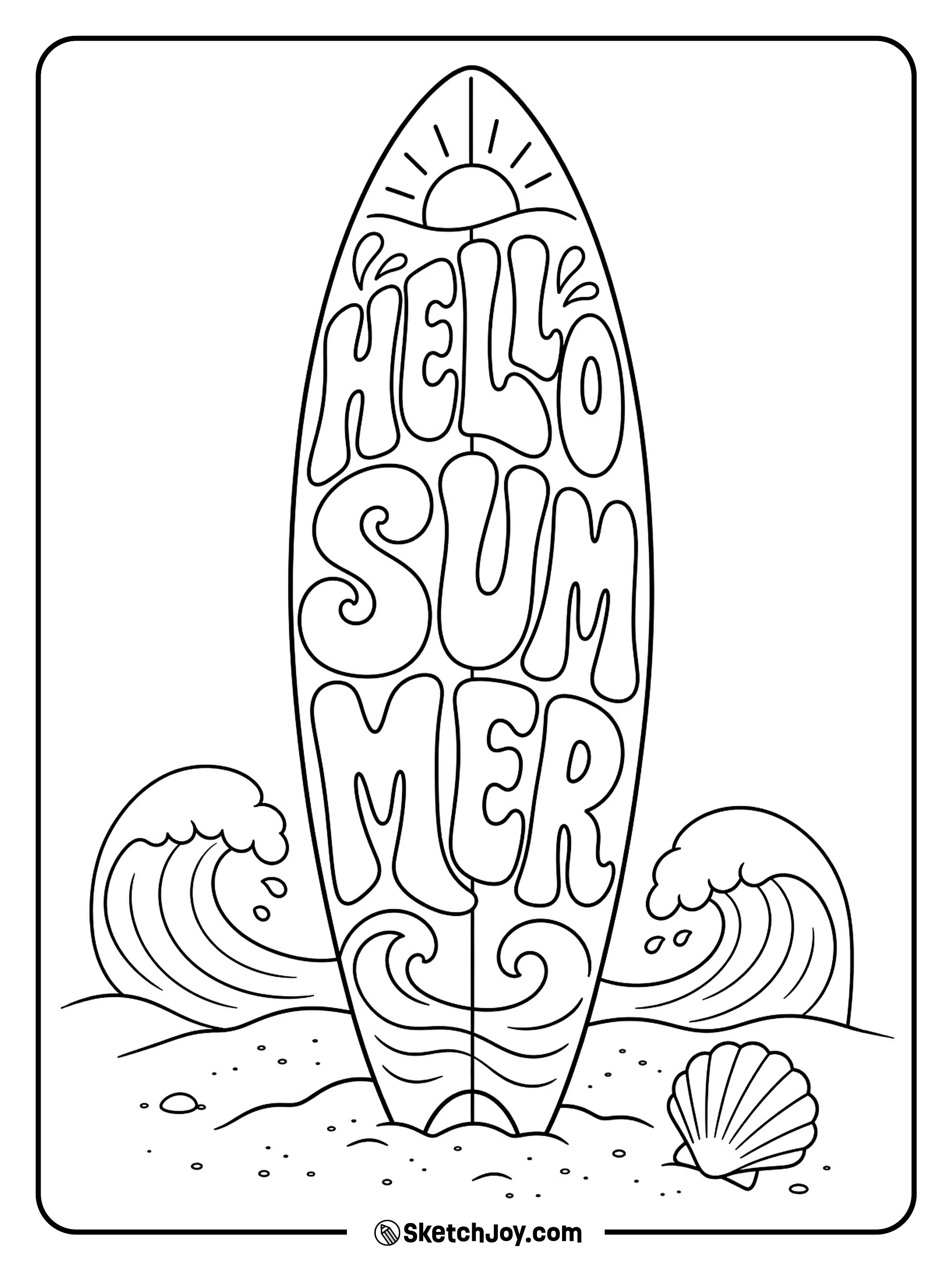 60 Summer Coloring Pages (Free Printable PDFs)