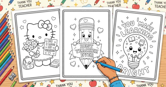 56 Teacher Appreciation Coloring Pages (Free Printable PDFs)
