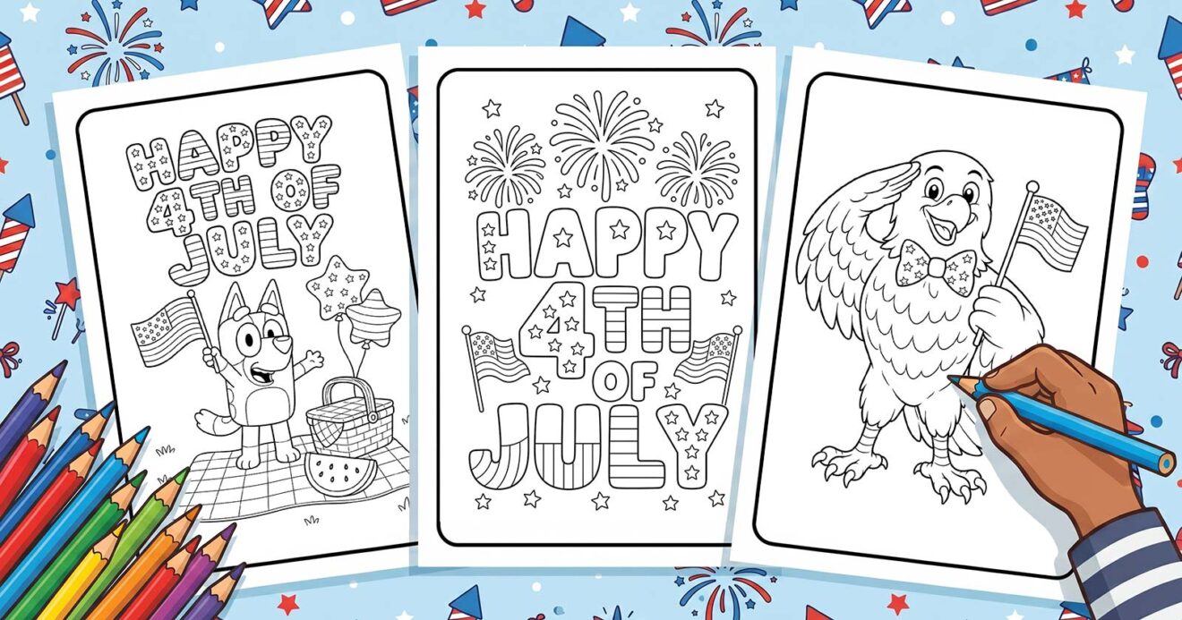 4th of July Coloring Pages (Free Printable PDFs)