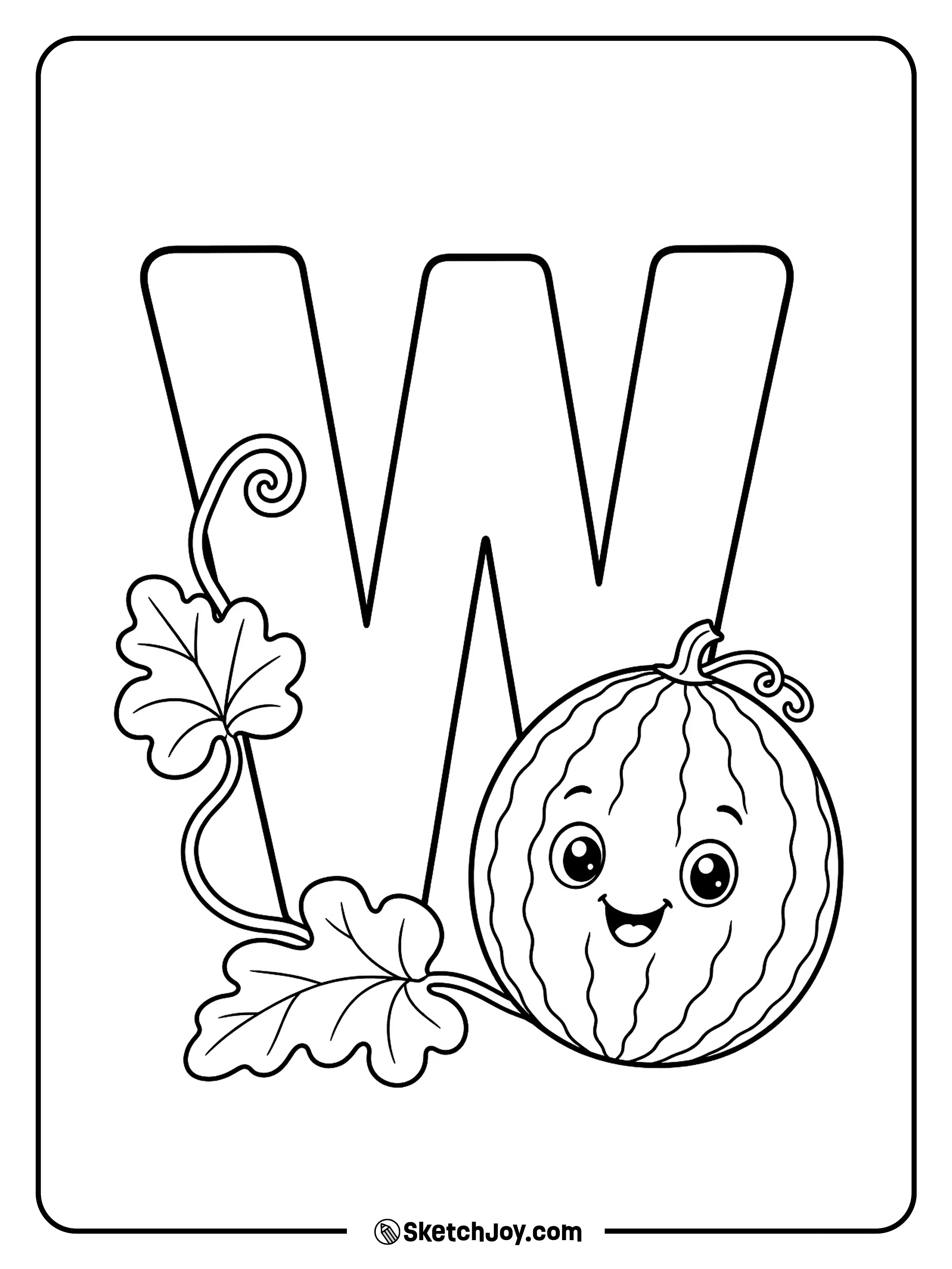40 Watermelon Coloring Pages (Free Printable PDFs)