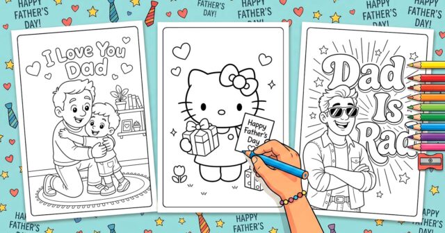 60 Father’s Day Coloring Pages (Free Printable PDFs)