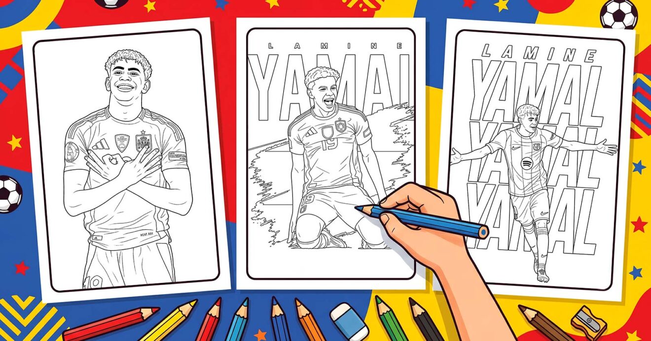20 Lamine Yamal Coloring Pages (Free Printable PDFs)